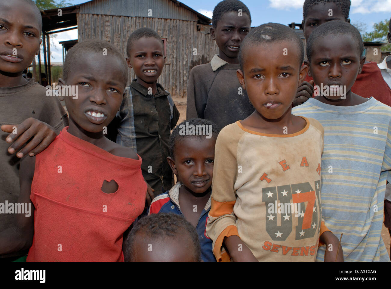 Kenyan children in the streets of Baragoi Kenya Stock Photo - Alamy