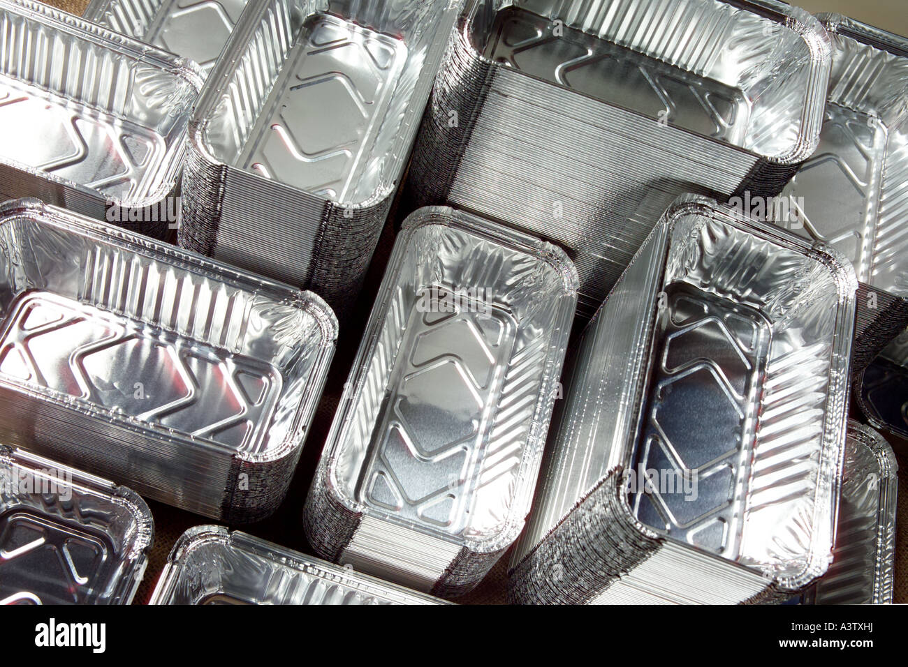 Empty Aluminium Take Away Food Containers Stock Photo - Alamy
