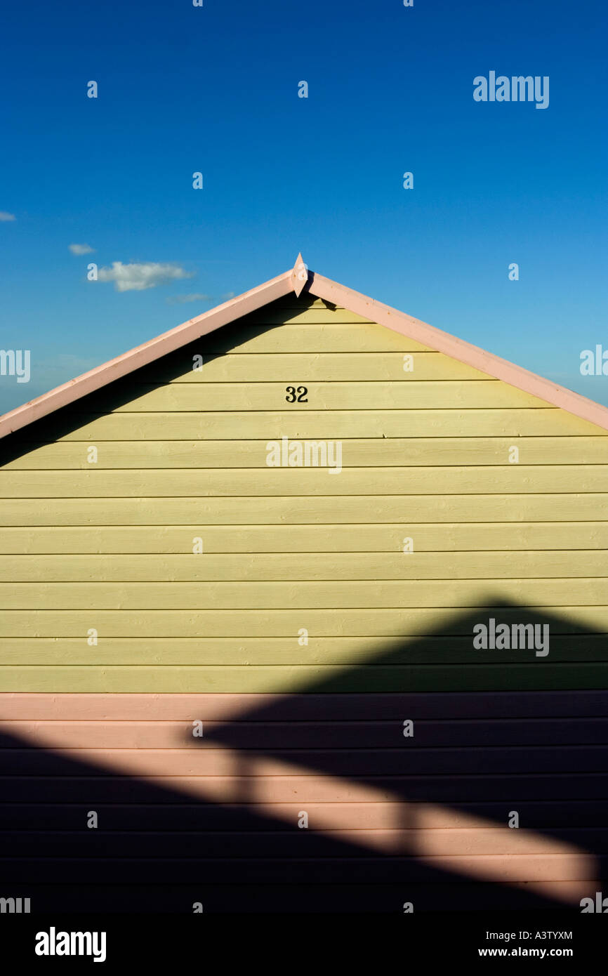 Beach hut in shadow Stock Photo - Alamy