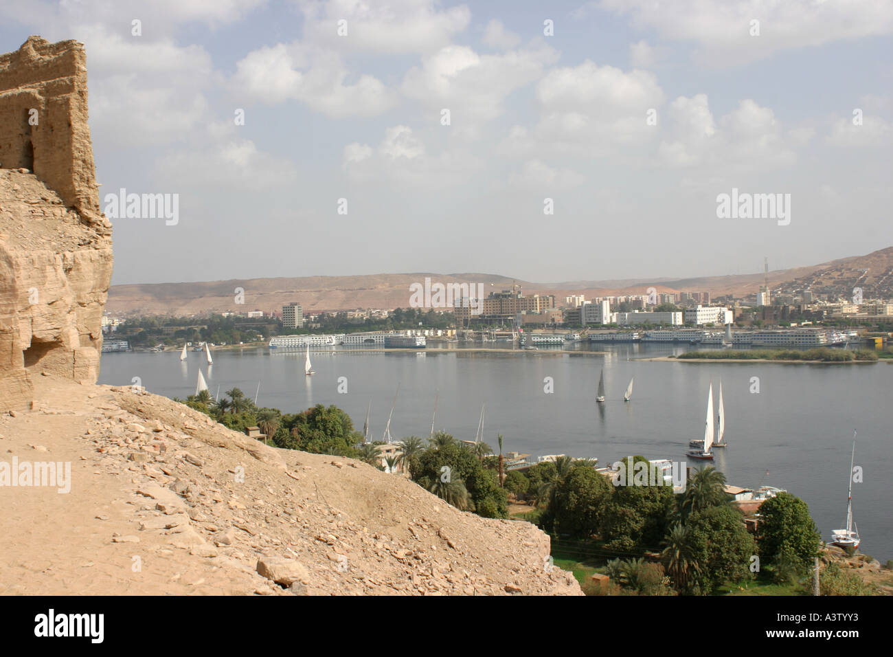 Nile river in Aswan, Egypt Stock Photo - Alamy