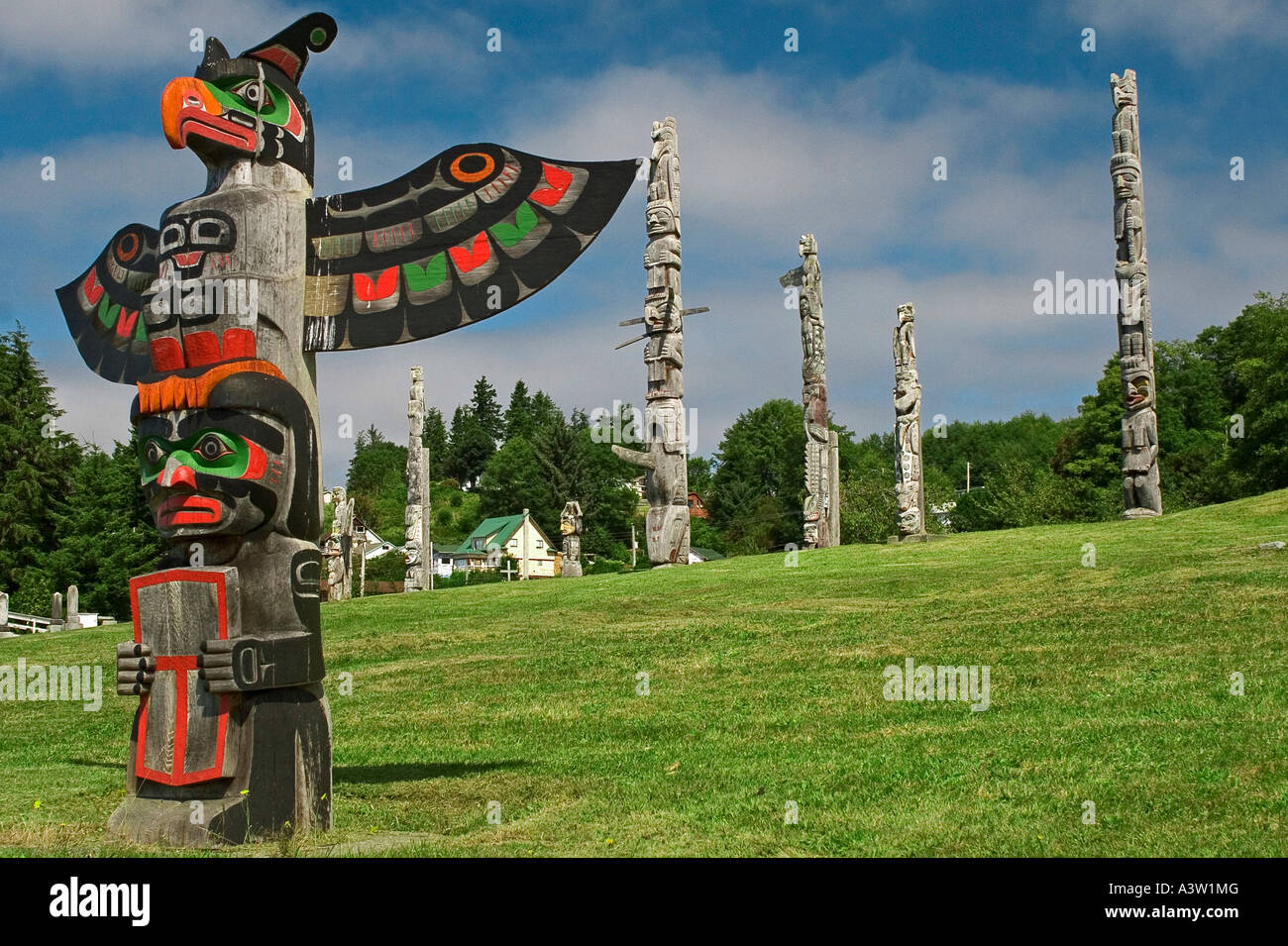 Vancouver Island / Totem poles Stock Photo - Alamy
