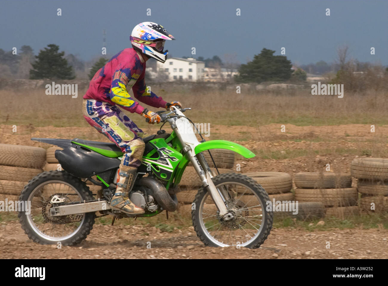 moto cross driver Stock Photo - Alamy