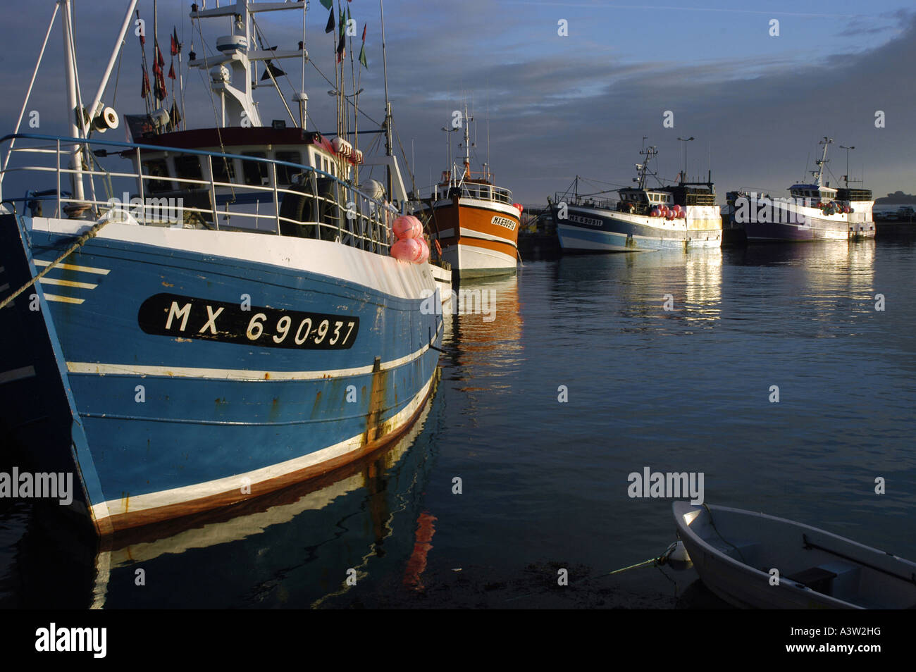 Boats in Roscoff Harbour Stock Photo - Alamy