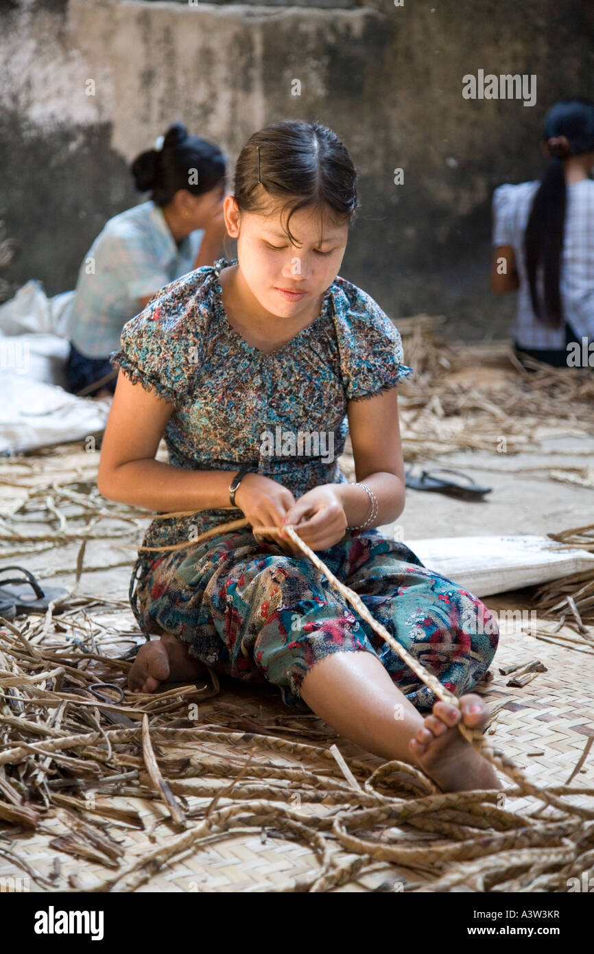 Rope Factory, Bago, Myanmar Stock Photo - Alamy