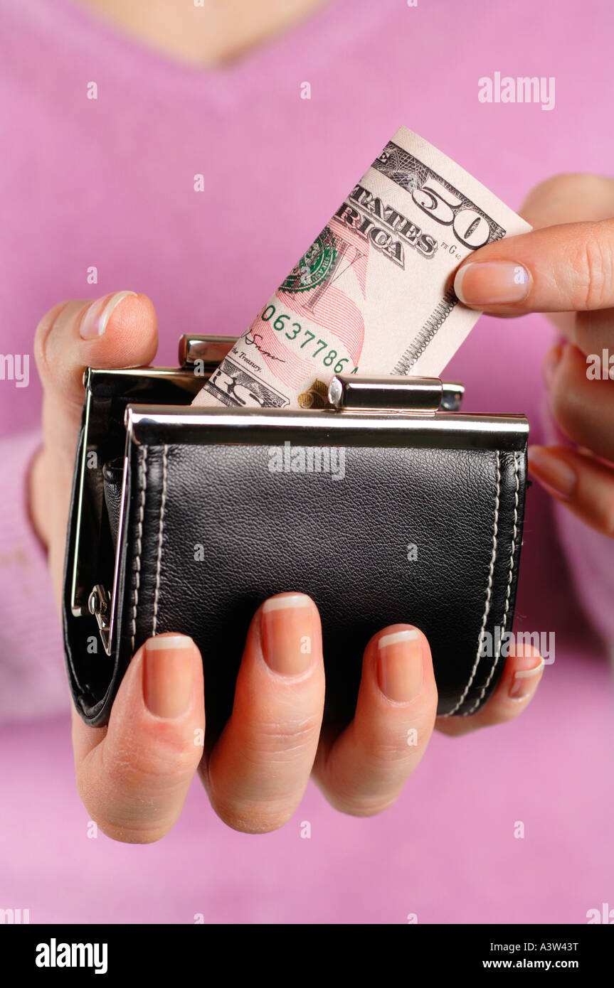 Fifty dollar bill hands hi-res stock photography and images - Alamy