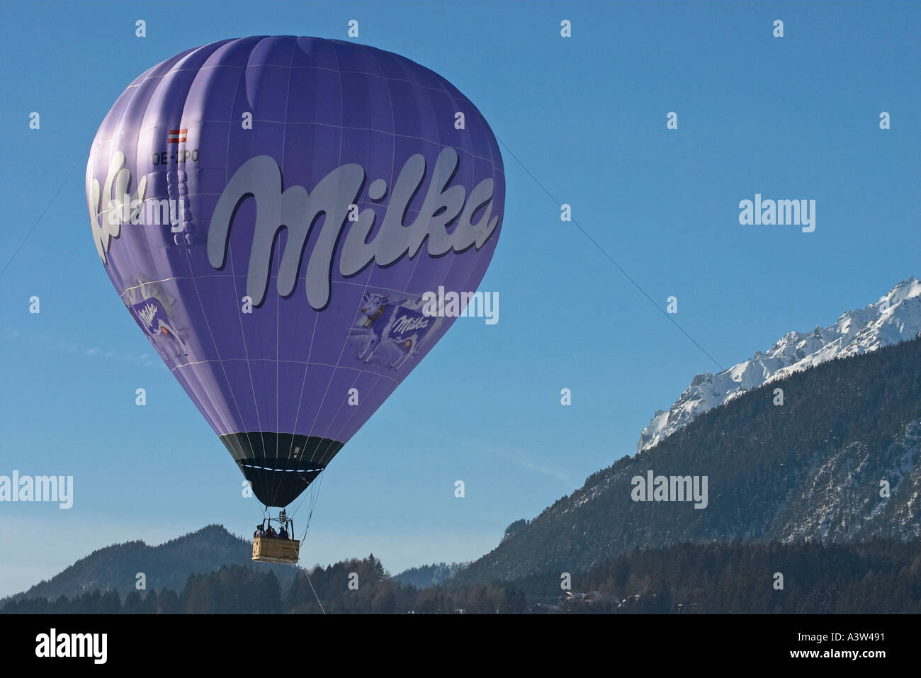 hot-air balloon Milka Stock Photo - Alamy