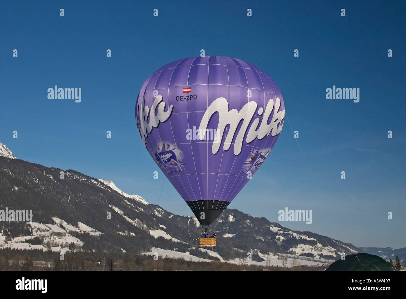 hot-air balloon Milka Stock Photo - Alamy