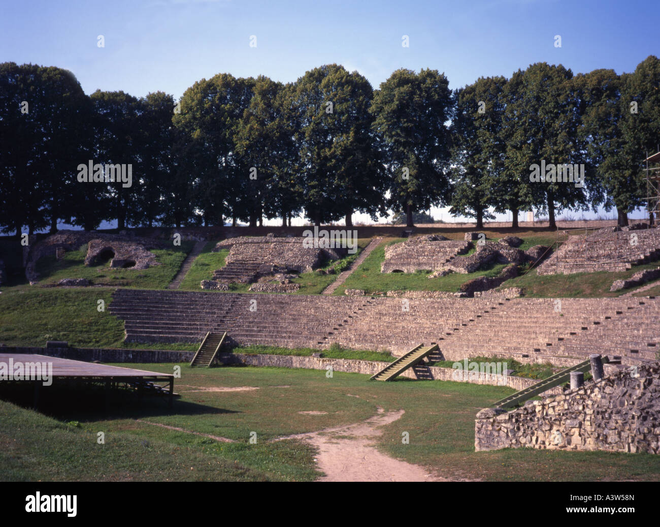 Roman ampitheatre, Autun, Burgundy, France Stock Photo - Alamy