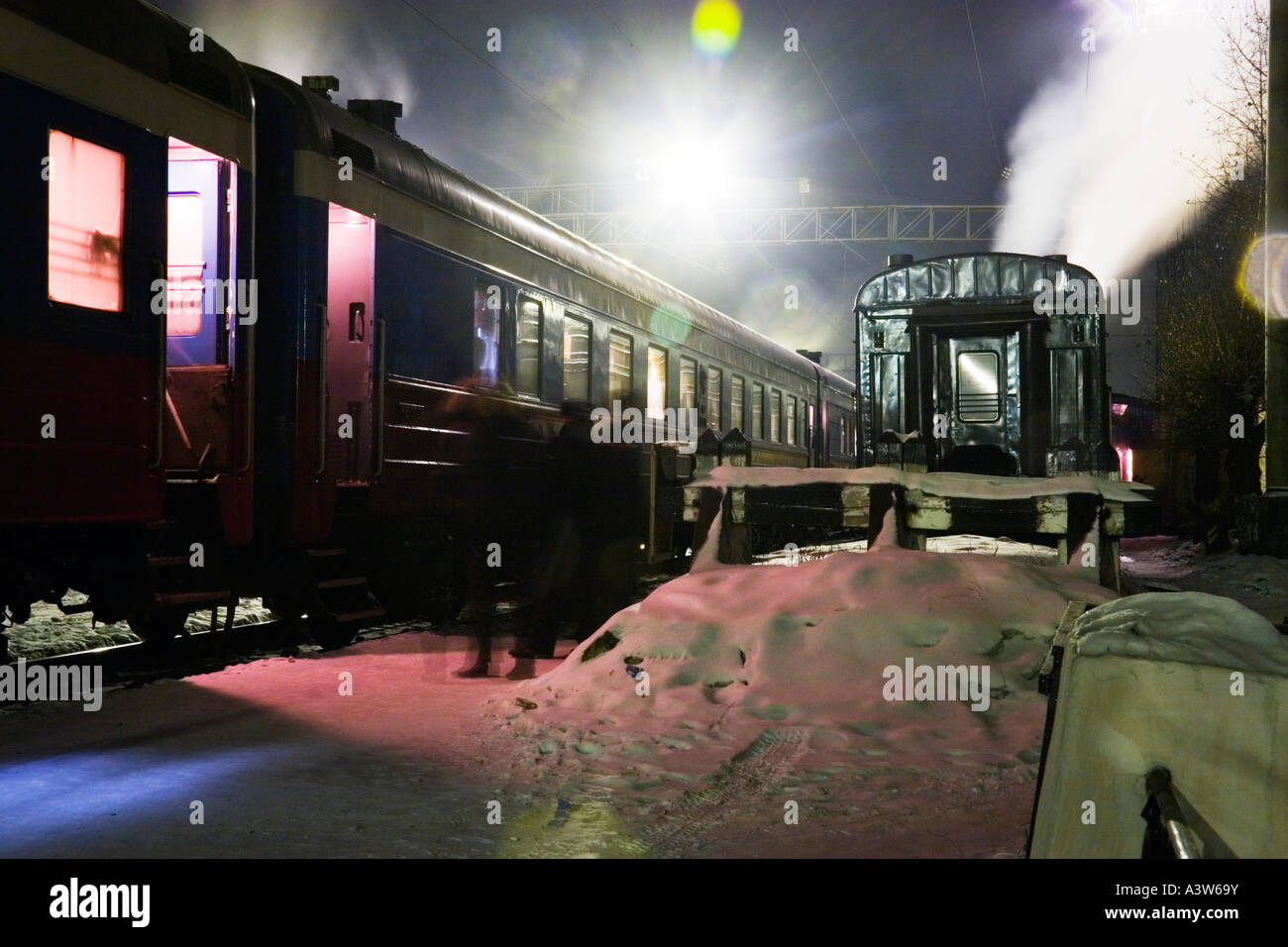 Trans Siberian Express in winter Stock Photo - Alamy