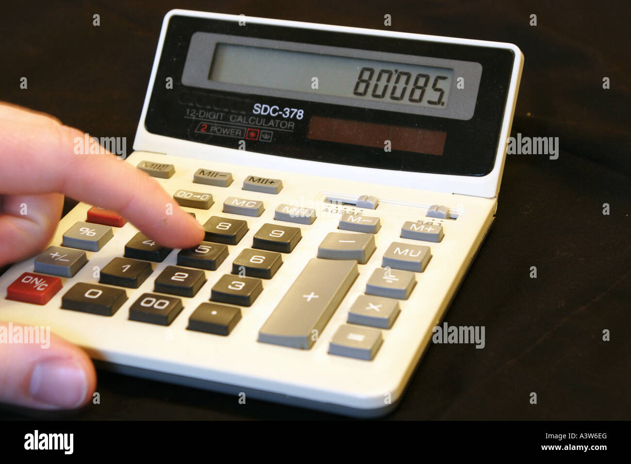 Desktop electronic calculator Stock Photo - Alamy