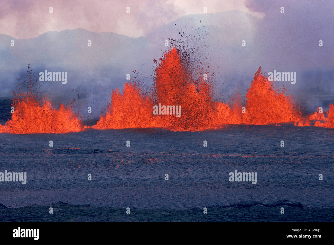 Krafla volcanic eruption, Iceland Stock Photo - Alamy