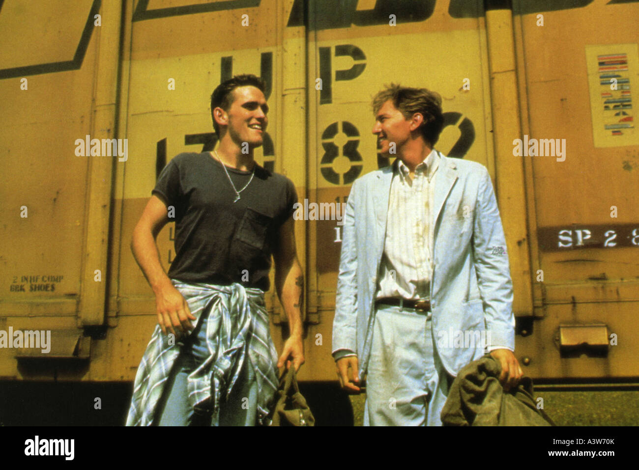 KANSAS 1988 Cannon film with Matt Dillon at left and Andrew McCarthy ...