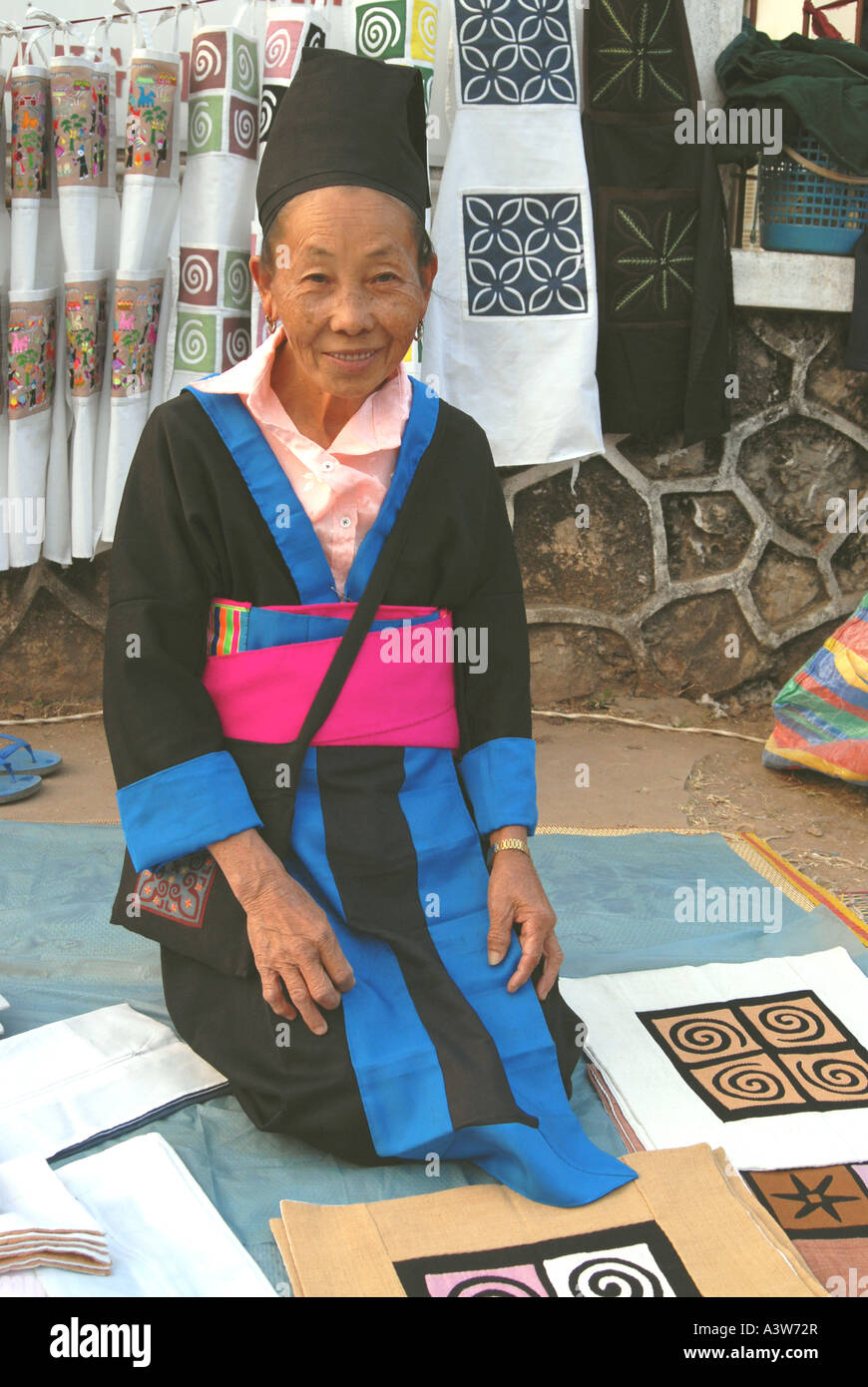 Hmong Market Vendor, Laos Stock Photo - Alamy