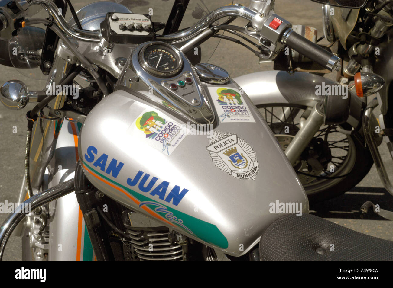 San Juan Police Motercycles in Puerto Rico Stock Photo - Alamy