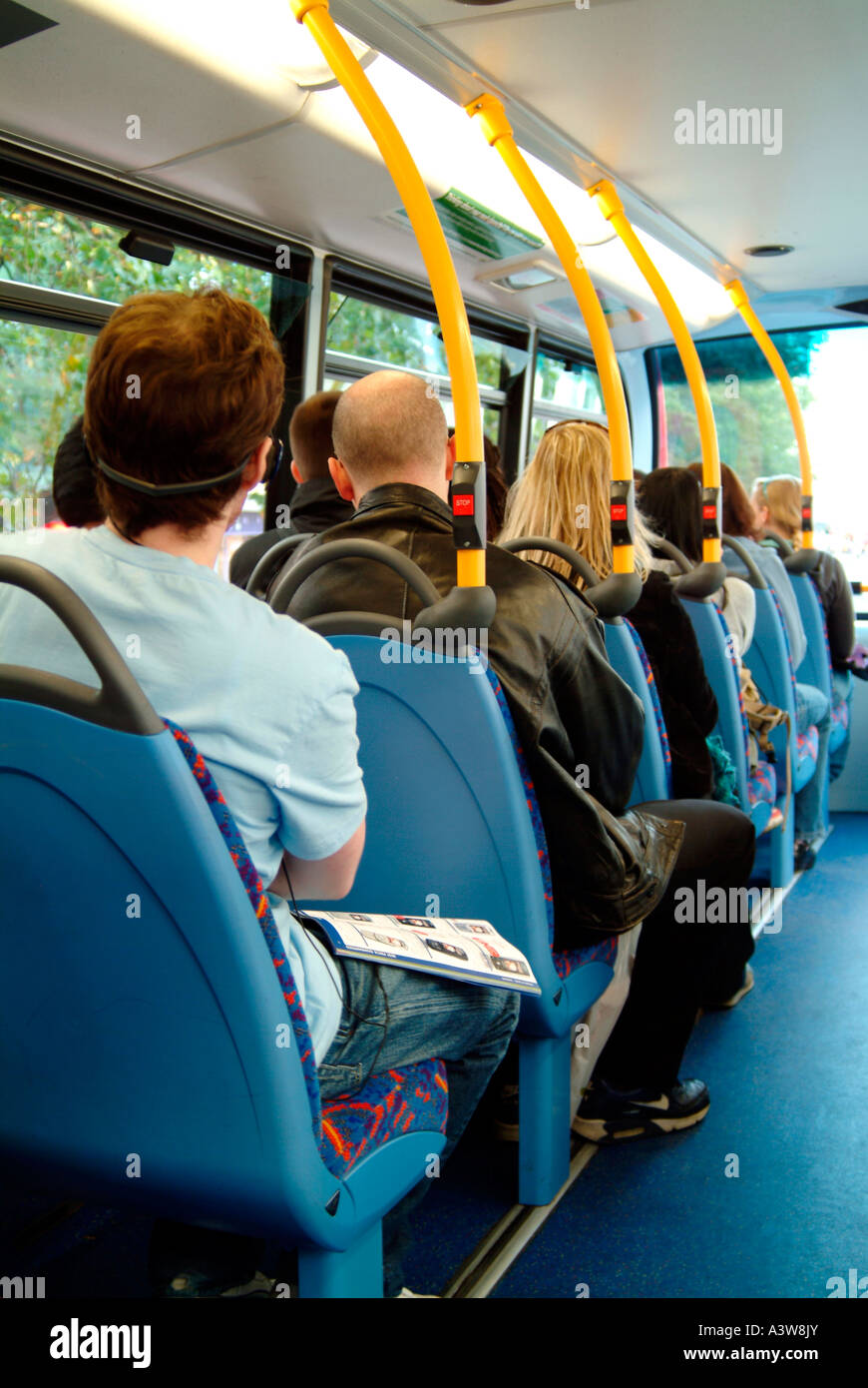 Top deck of a double decker bus London Stock Photo - Alamy