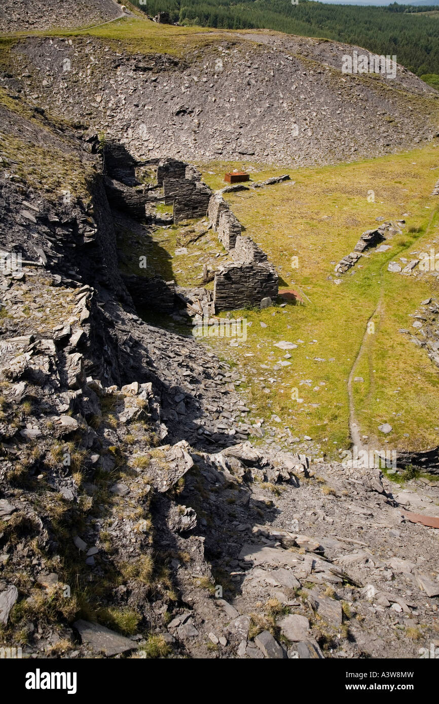 Ruins of mine buildings Penarth Slate Mine Llangollen Wales UK Stock ...