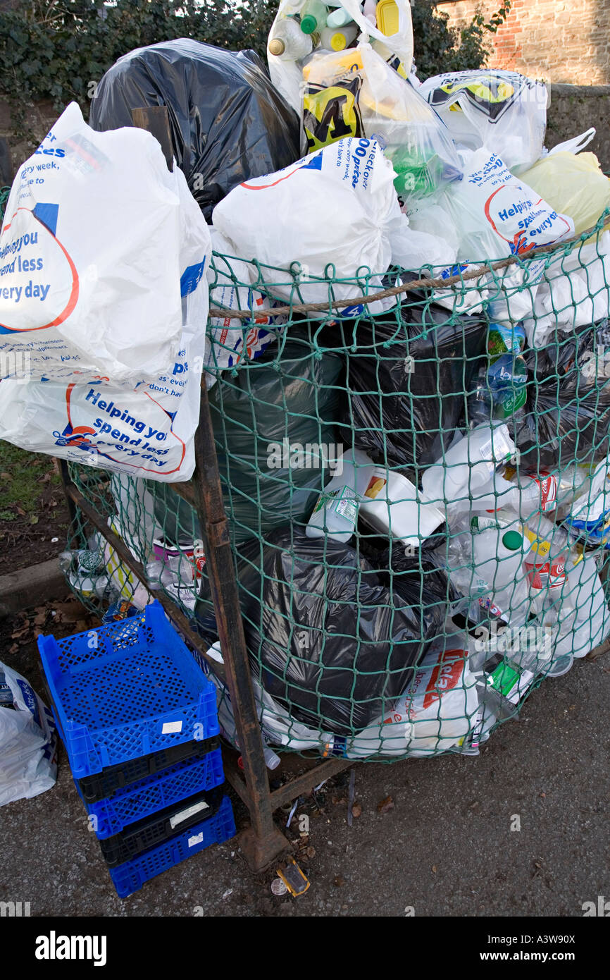Used plastic bottles collected recycling hi-res stock photography and ...