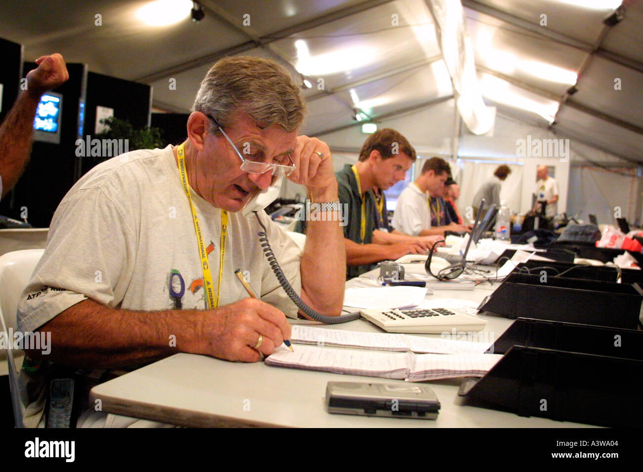 Journalist at work Stock Photo - Alamy