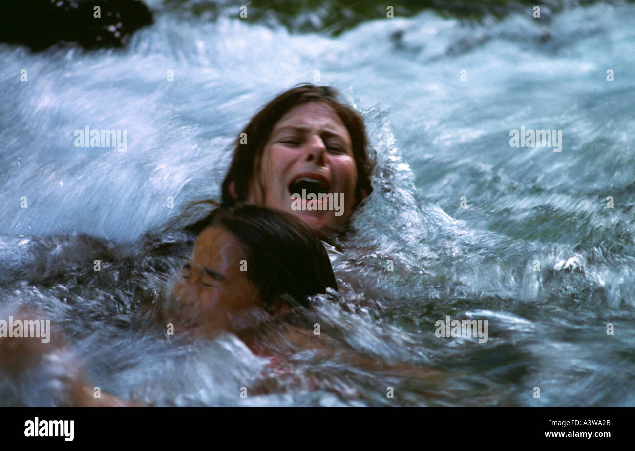 Panic in water Stock Photo - Alamy