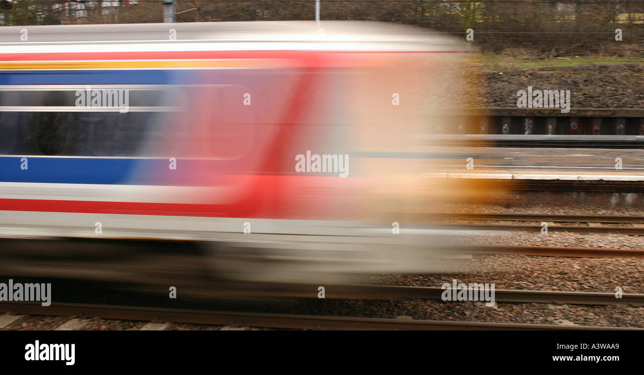 WAGN commuter train at speed Stock Photo - Alamy