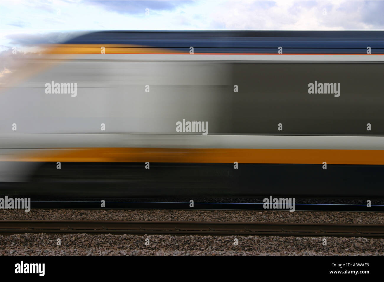 Train at speed Stock Photo - Alamy