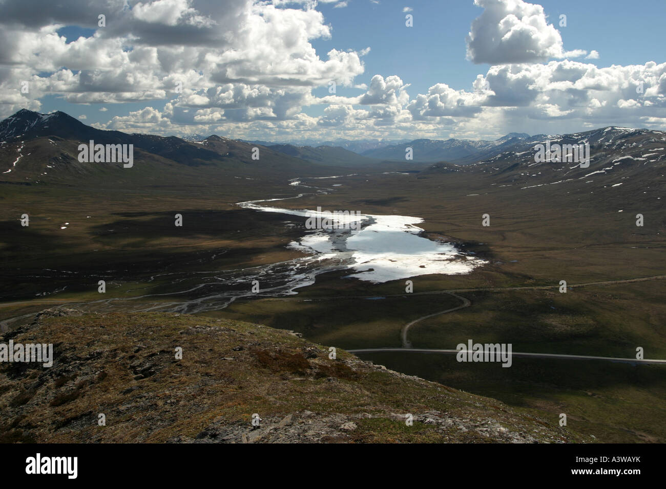 A horizontal view of the Chandalar Shelf in the central Brooks Range ...