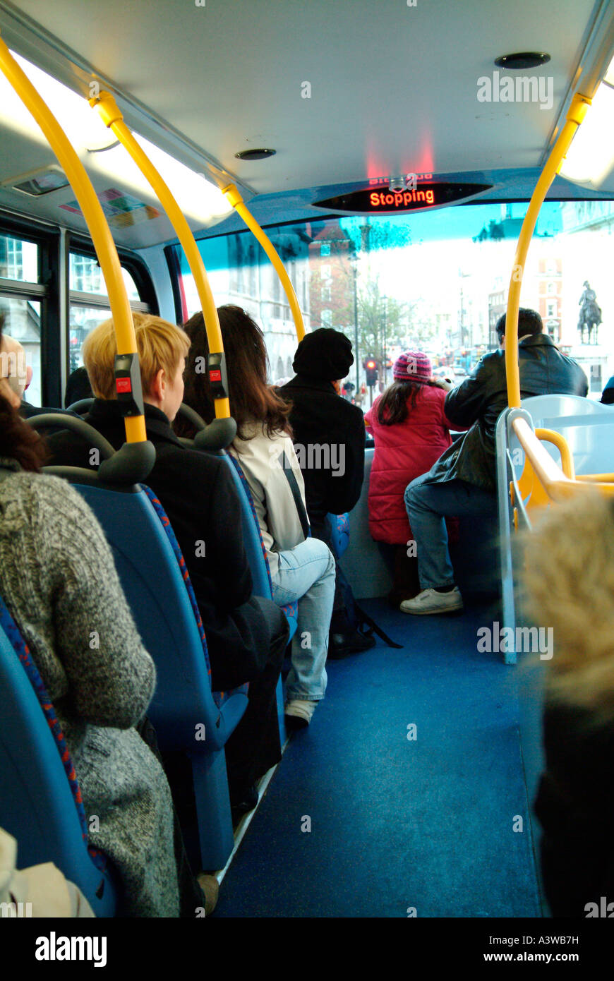 Top deck of a double decker bus London Stock Photo - Alamy