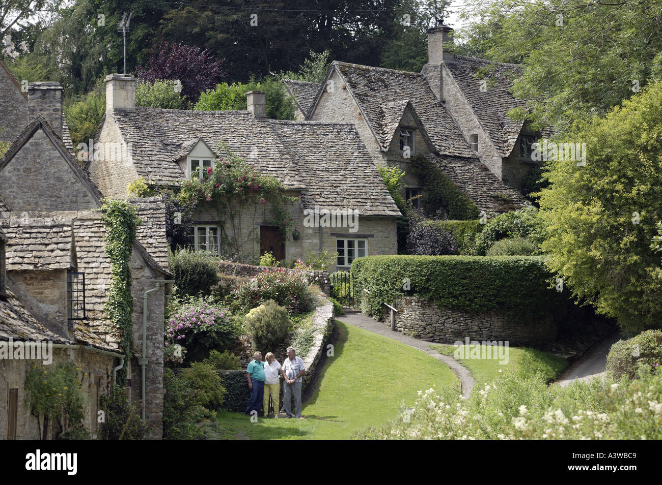 Picturesque Arlington Row Bibury Gloucestershire England UK Stock Photo ...