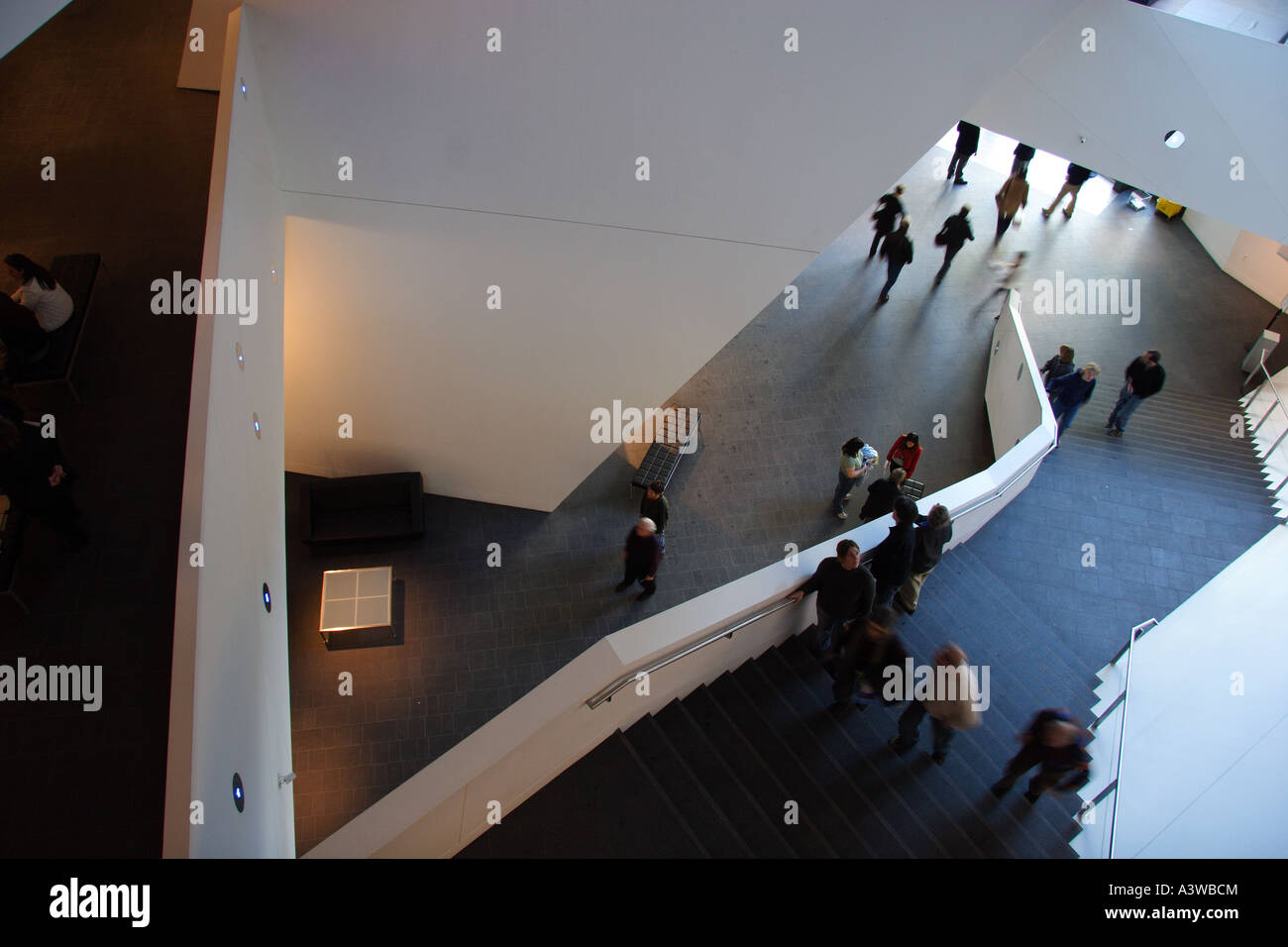 Inside view of the new Denver Art Museum, Denver, Colorado Stock Photo ...