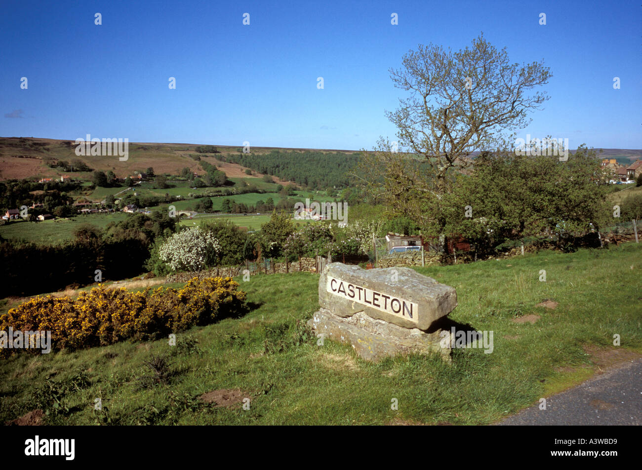 The North Yorkshire village of Castleton England UK Stock Photo - Alamy