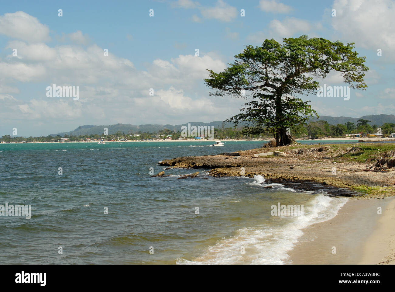 Negril town beach Jamaica Stock Photo - Alamy