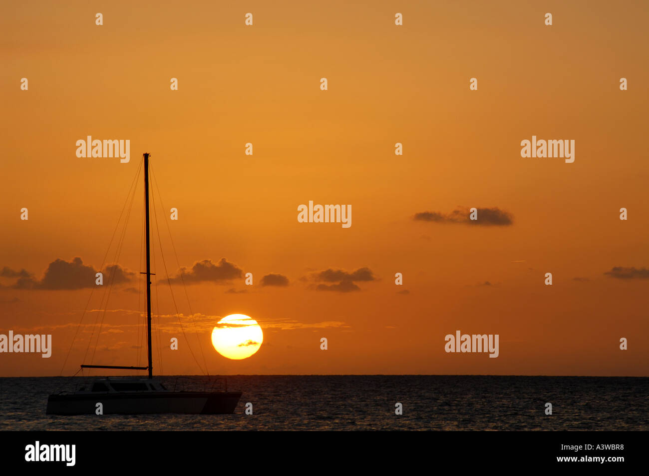 Sunset Negril Jamaica Stock Photo - Alamy