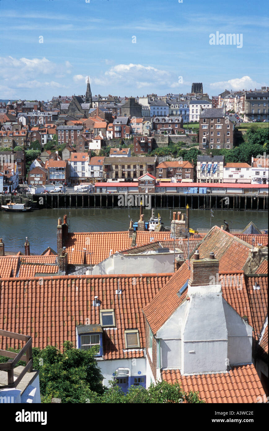 A view of Whitby town North Yorkshire England UK Stock Photo - Alamy