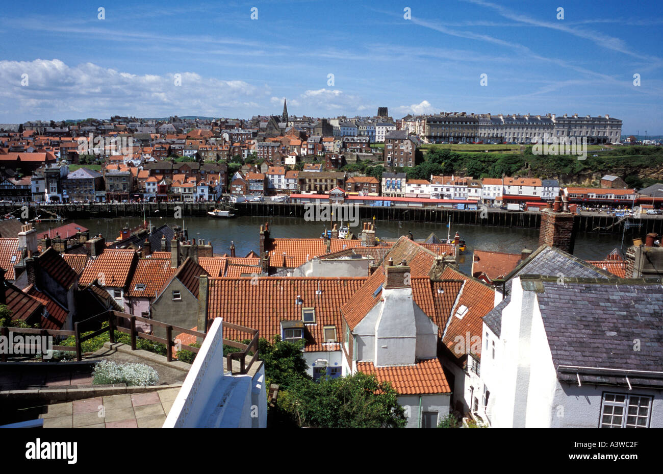 A view of Whitby town North Yorkshire England UK Stock Photo - Alamy