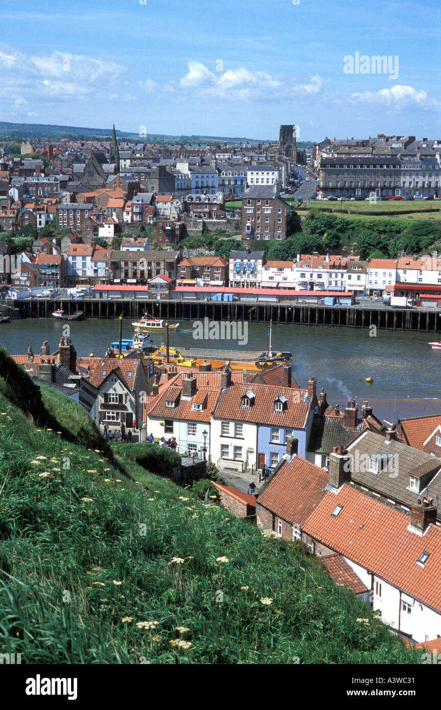 A view of Whitby town North Yorkshire England UK Stock Photo - Alamy