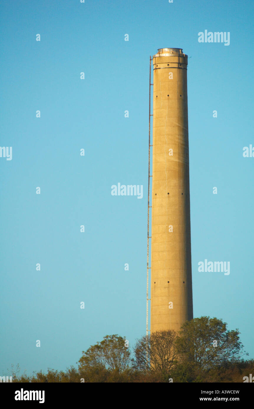 Now derelict, the cement works chimney is visible from many parts of ...