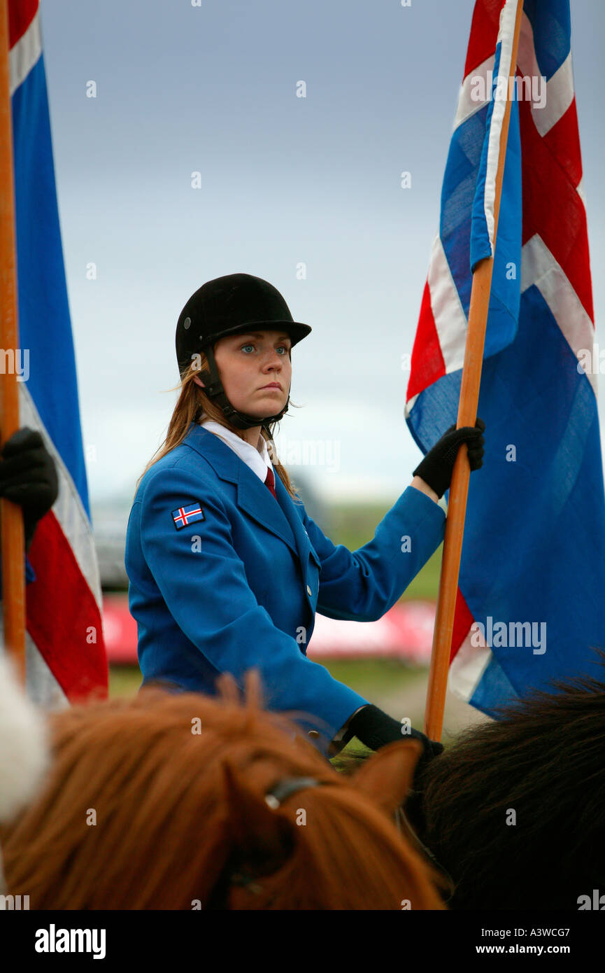 Icelandic Pure Breed Horse Competition, Iceland Stock Photo - Alamy