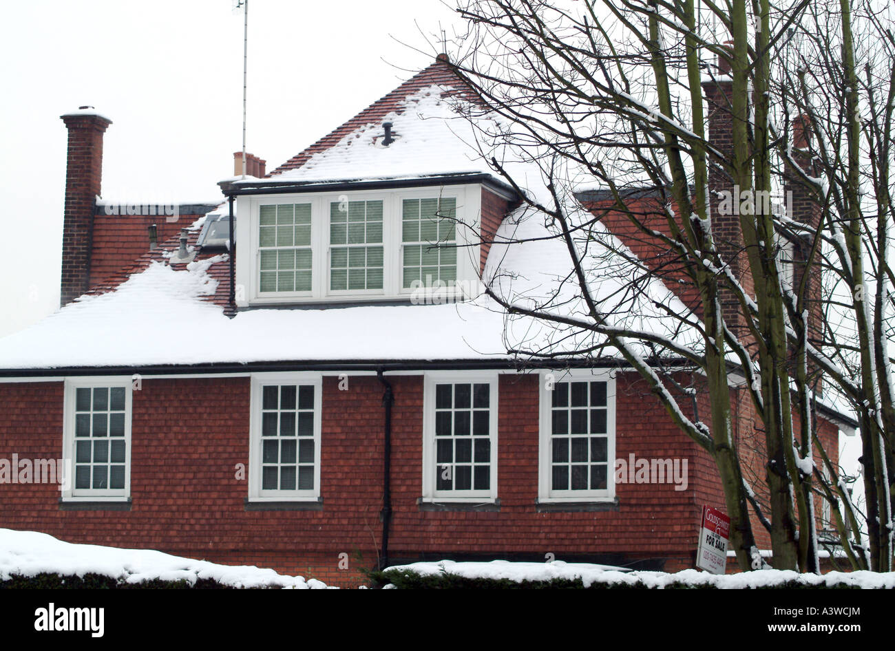 House after snowfall in Hampstead Lane Hampstead London Stock Photo - Alamy