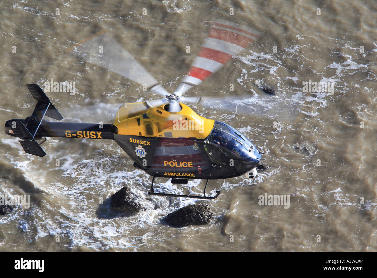 Police search and Rescue , South Coast , UK Stock Photo - Alamy