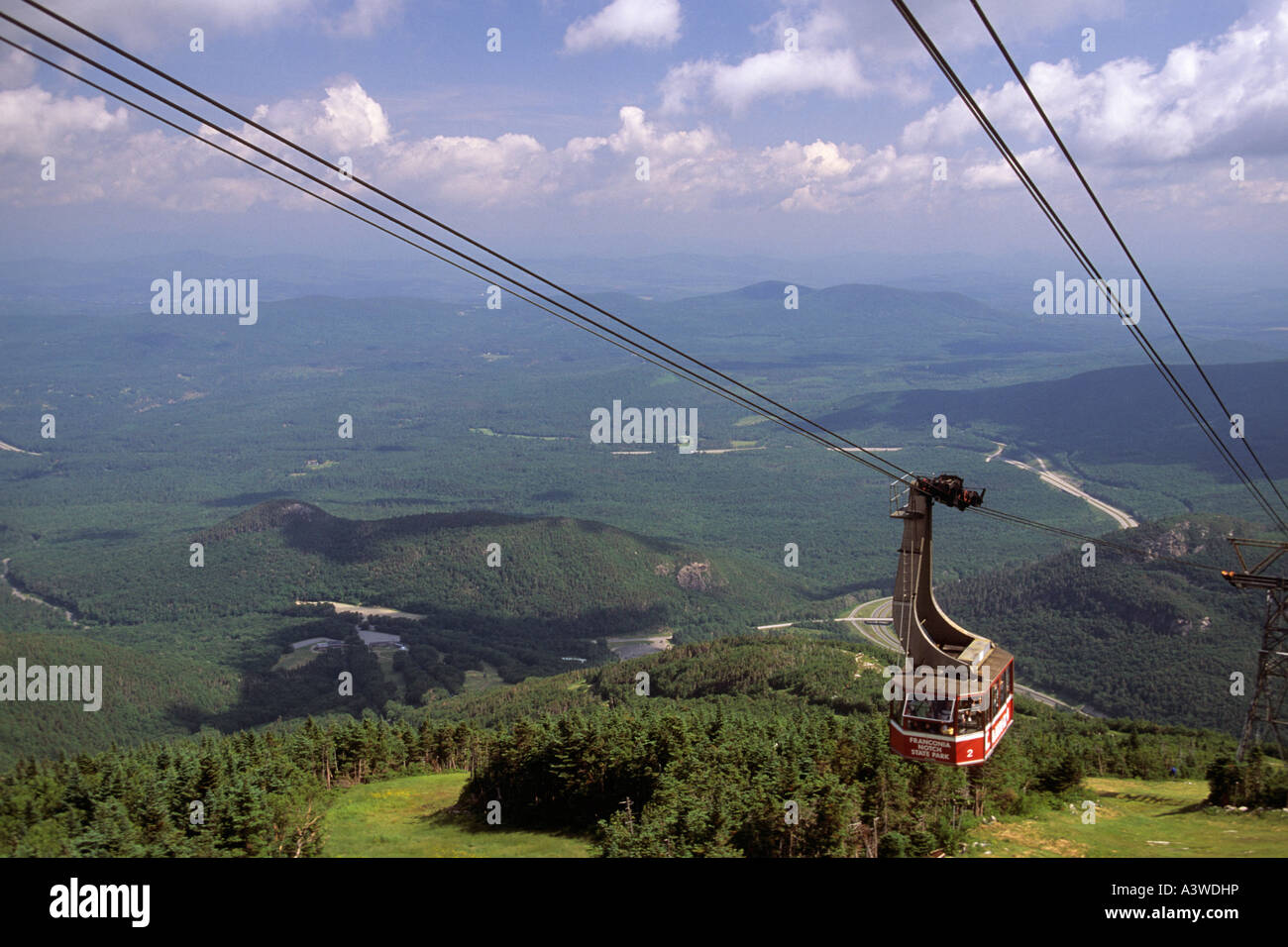 CANNON MOUNTAIN AERIAL TRAMWAY, FRANCONIA NOTCH STATE PARK, NEW Stock ...