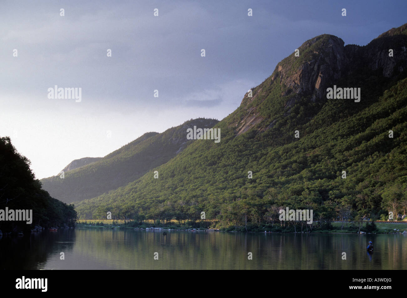 FISHING PROFILE LAKE. FRANCONIA NOTCH STATE PARK, WHITE MOUNTAINS OF ...