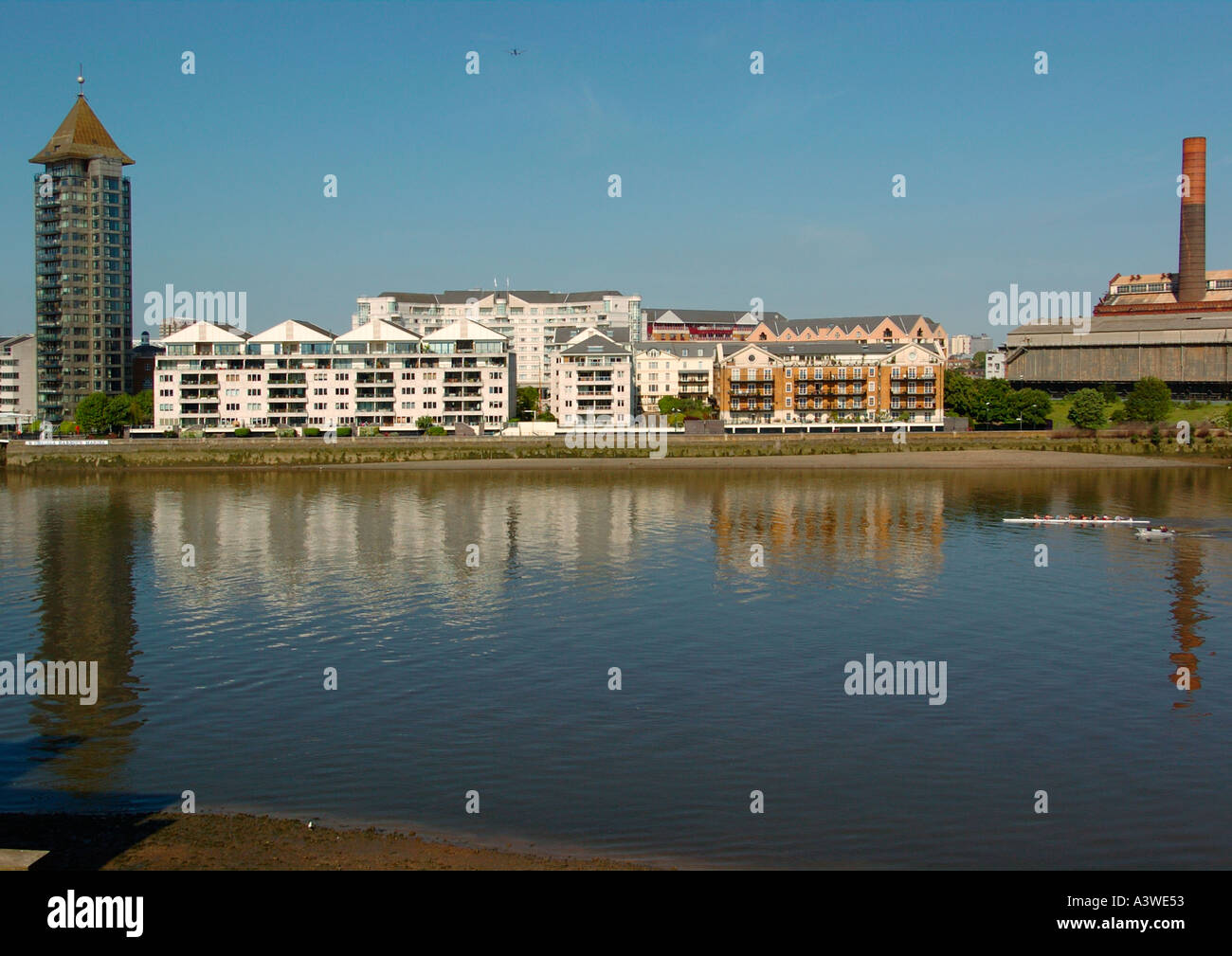 Chelsea from the river Thames Stock Photo - Alamy