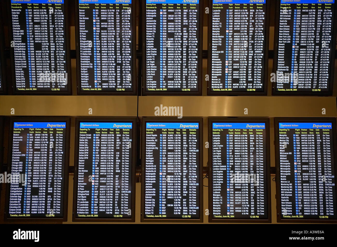 Airport Time Table Stock Photo - Alamy