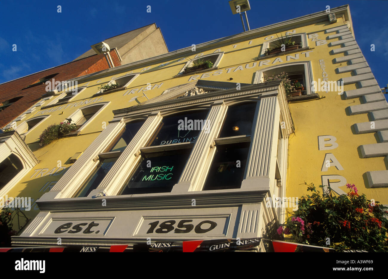 A typical traditional Irish Restaurant in Temple Bar district Dublin ...