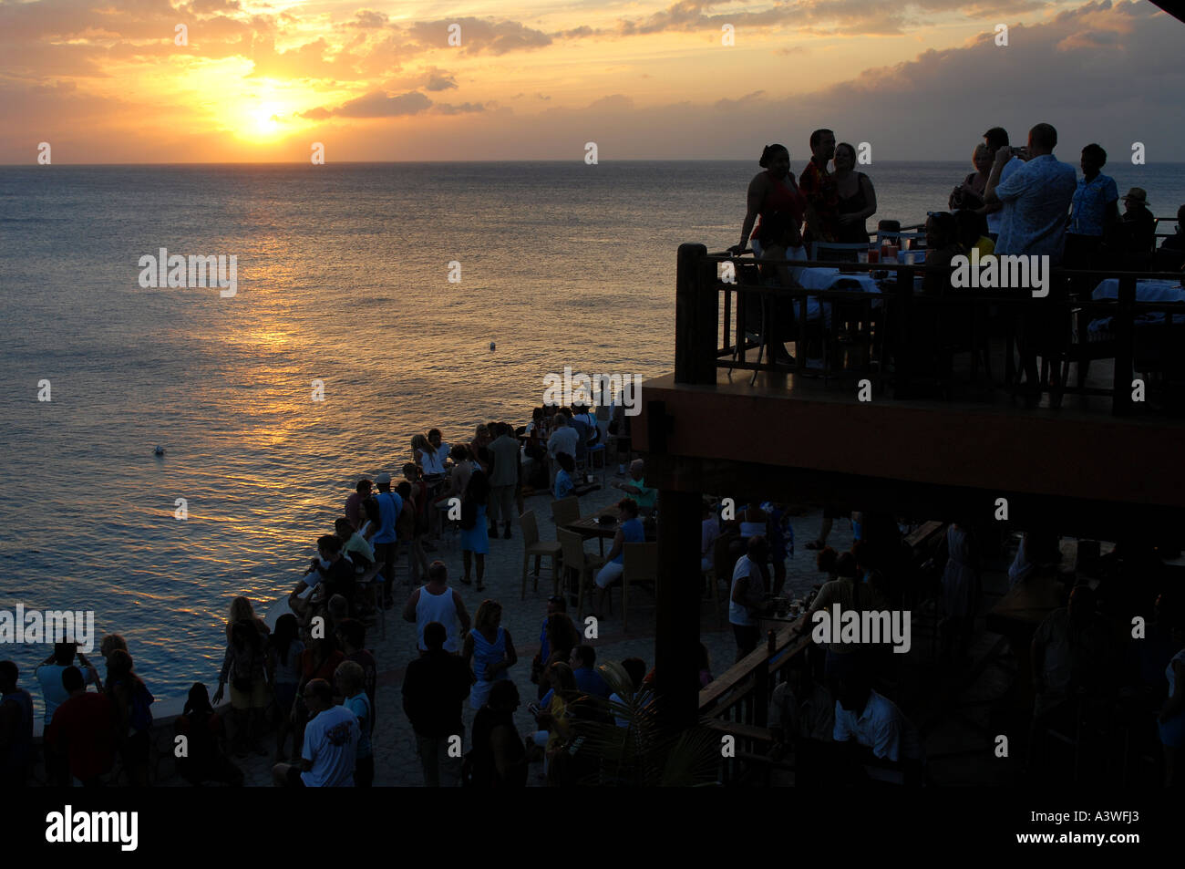 Rick s Cafe Negril Jamaica Popular place for sunset drinks Stock Photo ...