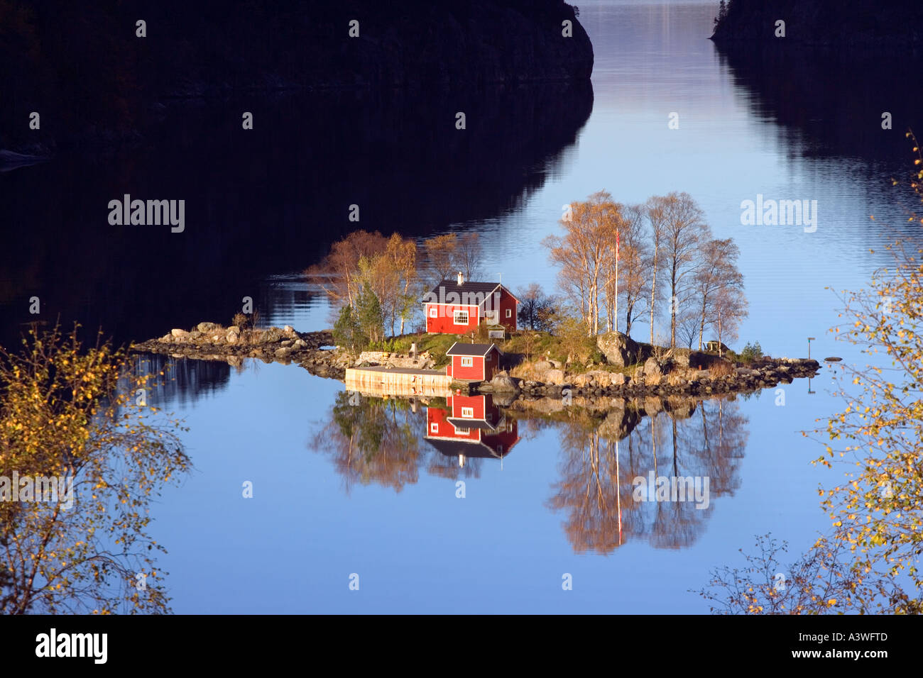 house in the fjord Stock Photo - Alamy