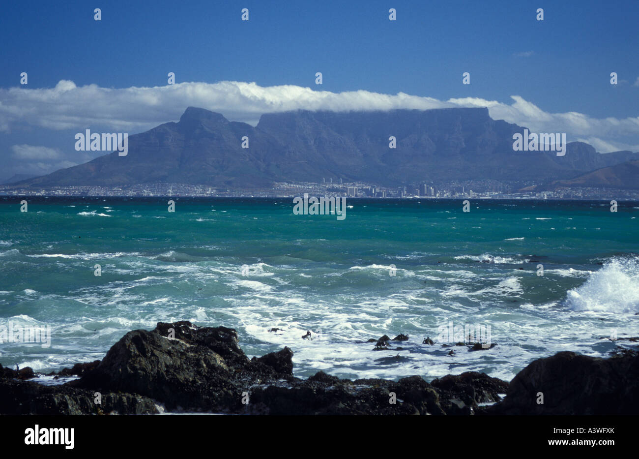 View table mountain across ocean hi-res stock photography and images ...