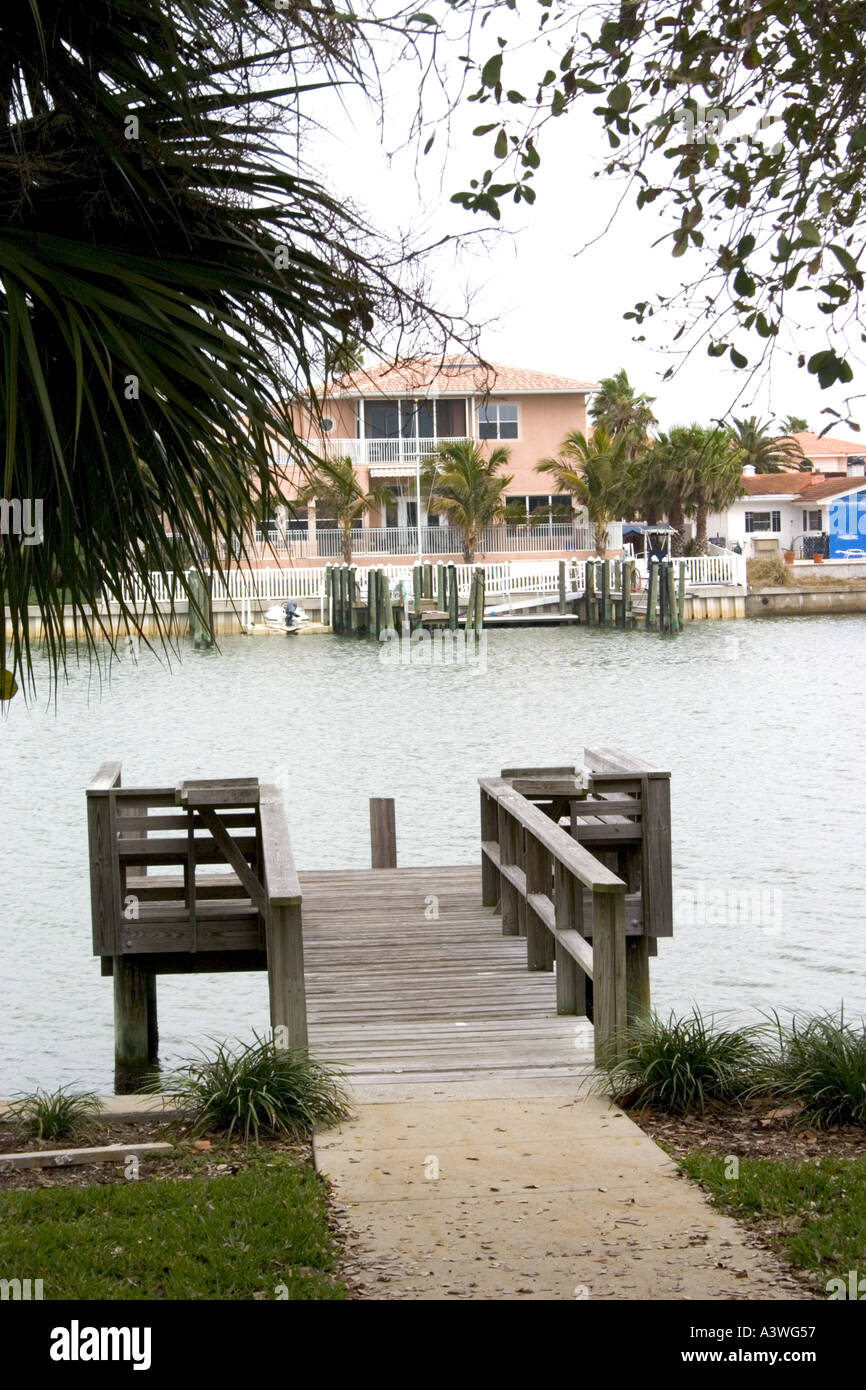 Dock for the channel at Belleair. Belleair Beach Florida USA Stock ...