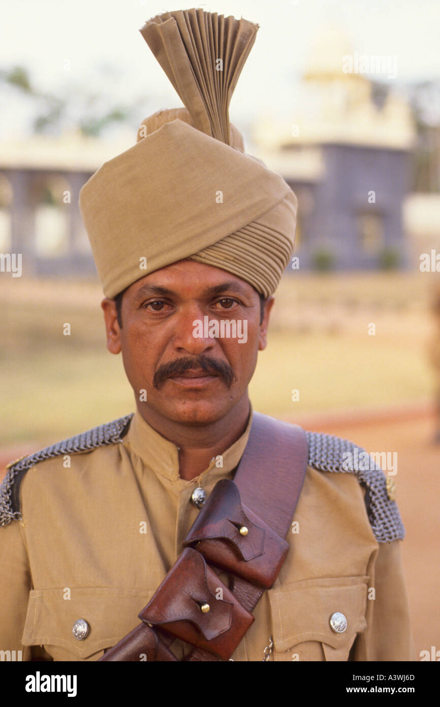India Mysore palace guard Stock Photo - Alamy