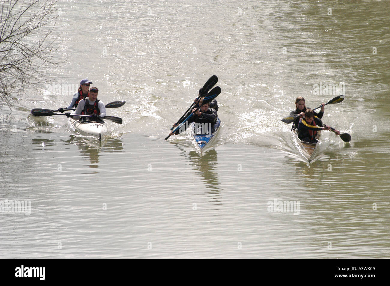 Canoe race from devizes to Westminster Bridge over Easter Holidayon the ...